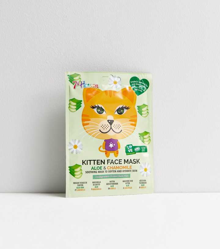 7th Heaven Orange Kitten Face Mask | New Look