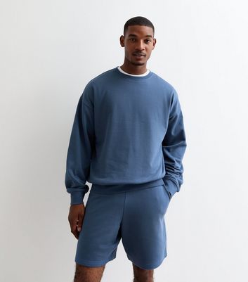 Blue Oversized Crew Neck Sweatshirt | New Look