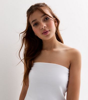Girls White Bandeau Top | New Look