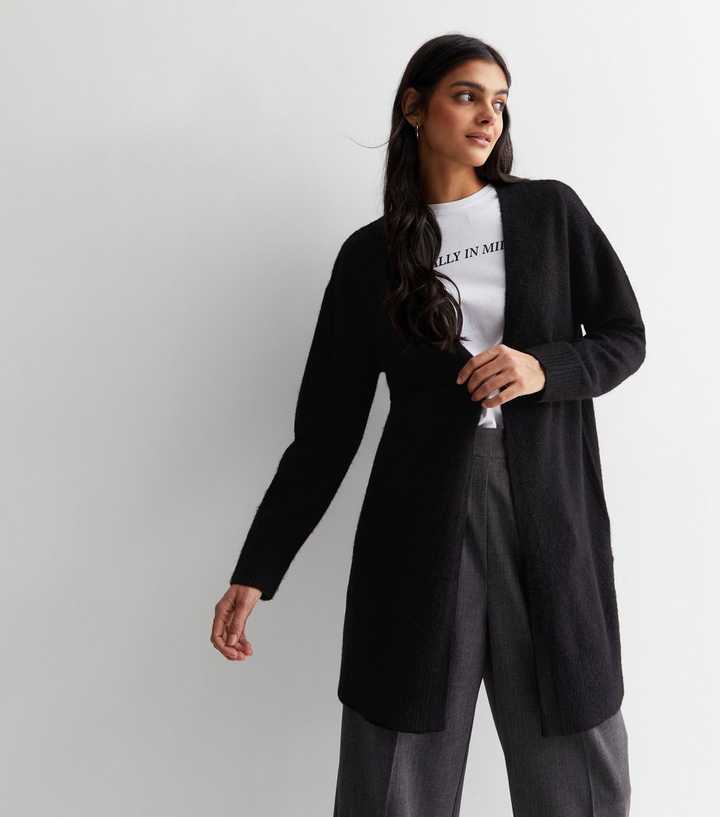 Black Knit Midi Cardigan | New Look