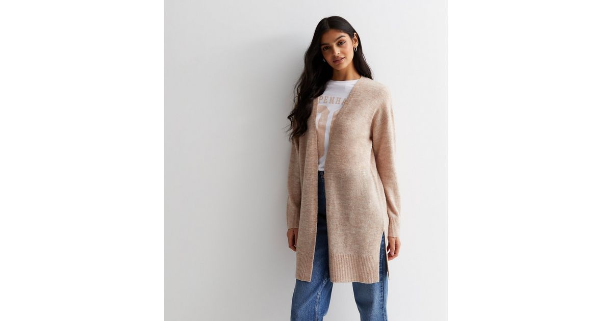 Camel Knit Midi Cardigan | New Look