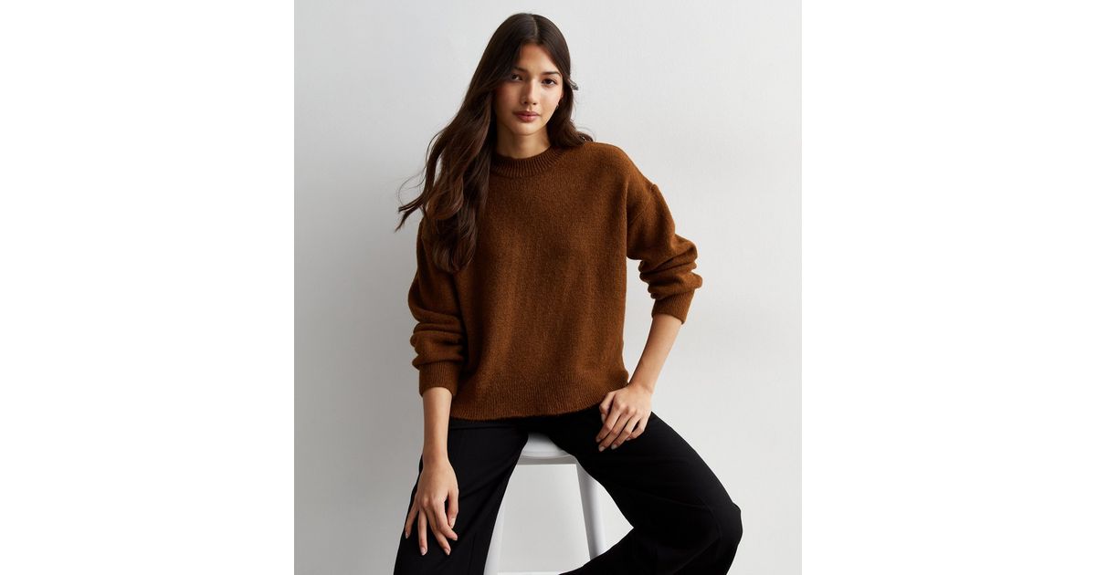 Rust Knit Crew Neck Jumper | New Look