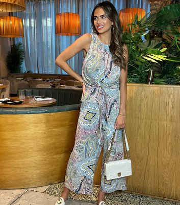 AX Paris Multicolour Paisley Knot Jumpsuit | New Look