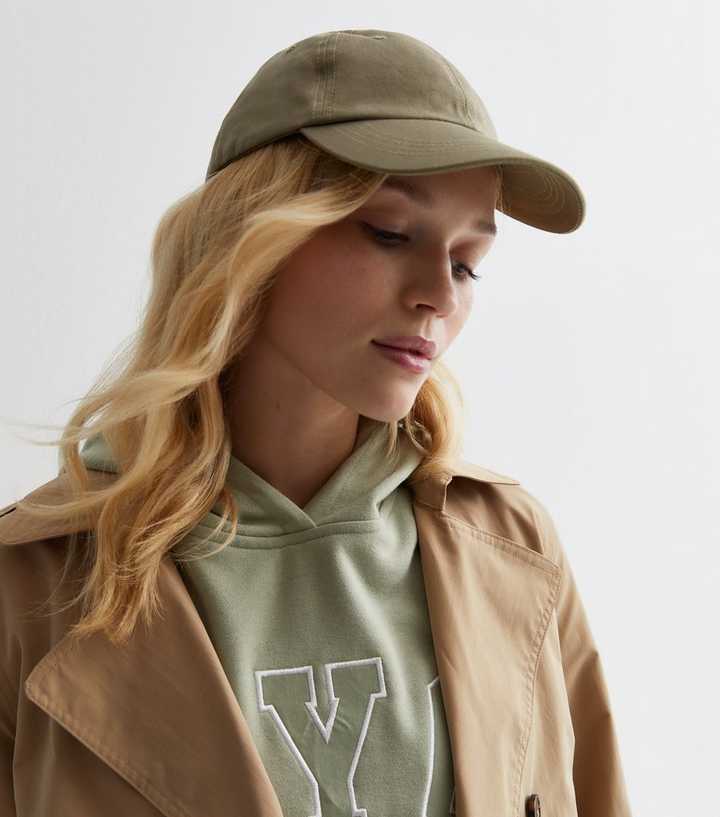 Olive Plain Cotton Cap | New Look