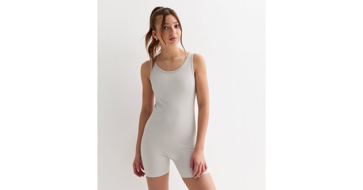 Girls Grey Sleeveless Unitard | New Look