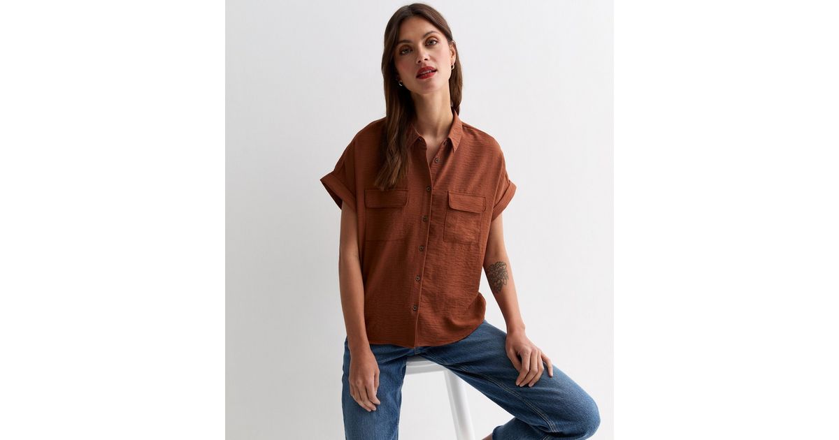 Rust Short Sleeve Shirt | New Look