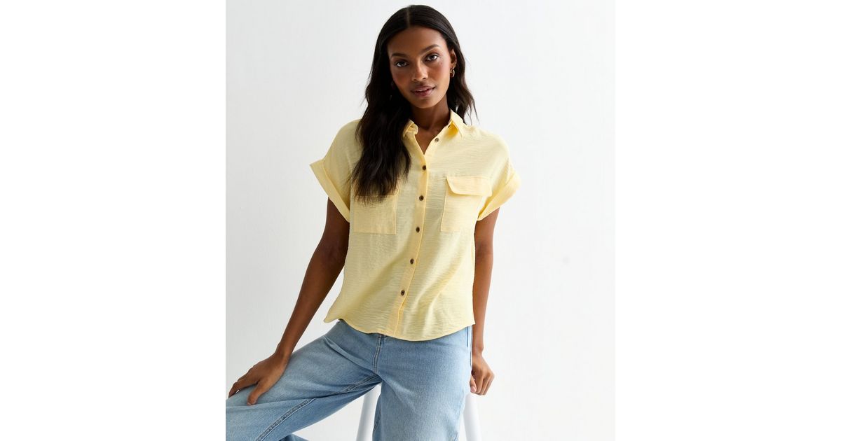 Pale Yellow Short Sleeve Shirt | New Look