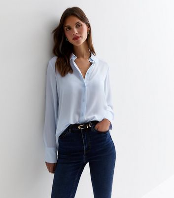 Pale Blue Long Sleeve Shirt | New Look