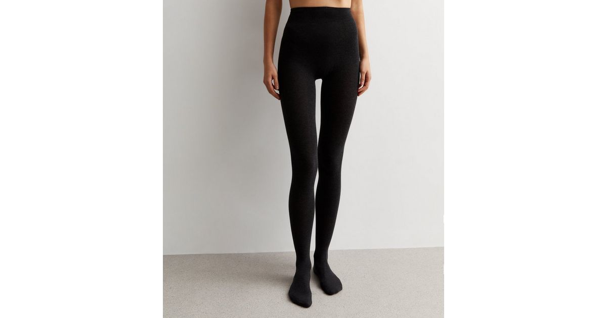 Dark Grey Cotton Rich Tights | New Look