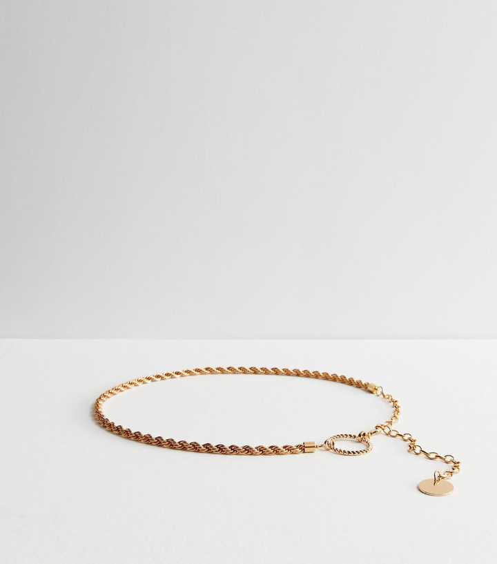 Gold Twisted Chain Belt | New Look