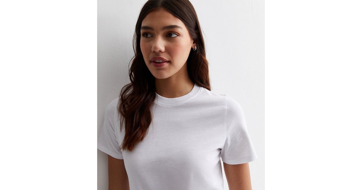 Tall White Cotton Crew Neck T-Shirt | New Look