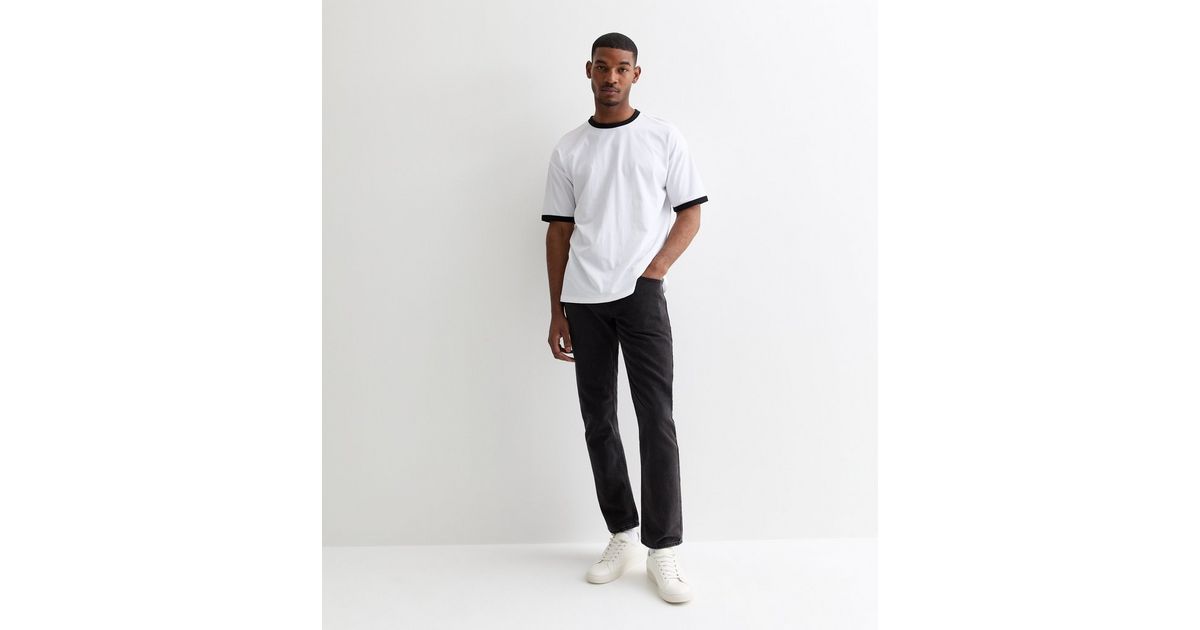 Washed Black Straight Fit Jeans | New Look