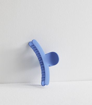 Bright Blue Matte Curved Hair Claw Clip | New Look