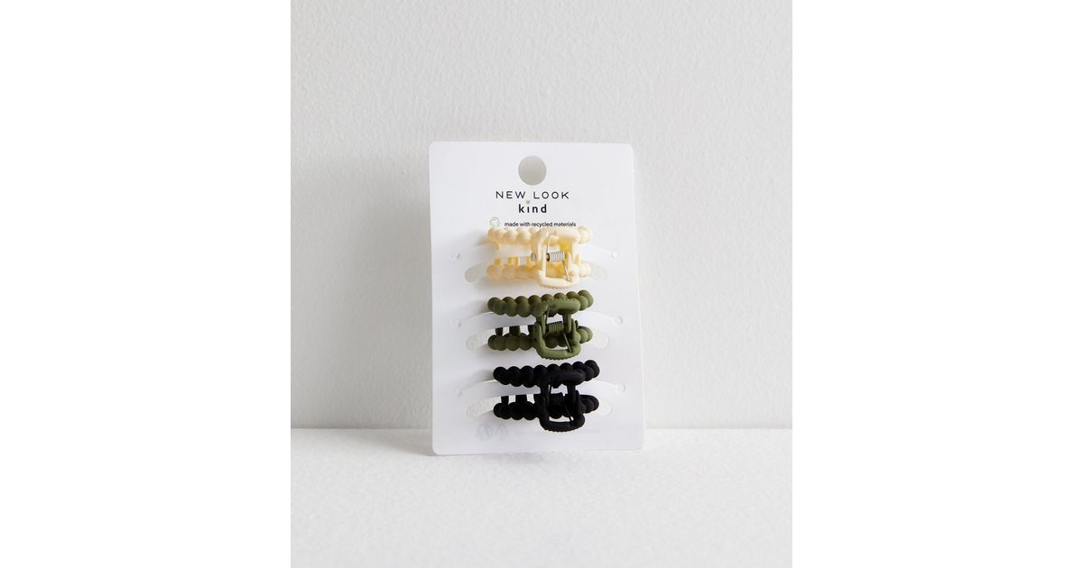 3 Pack Bubble Mini Hair Claw Clips | New Look
