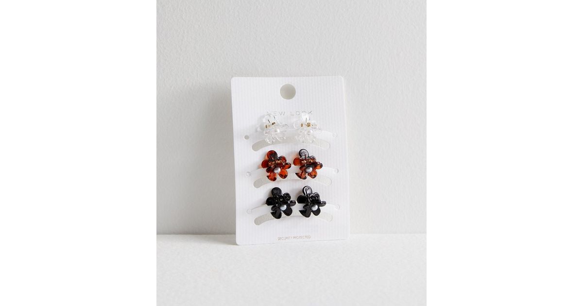 6 Pack Mini Flower Hair Claw Clips | New Look