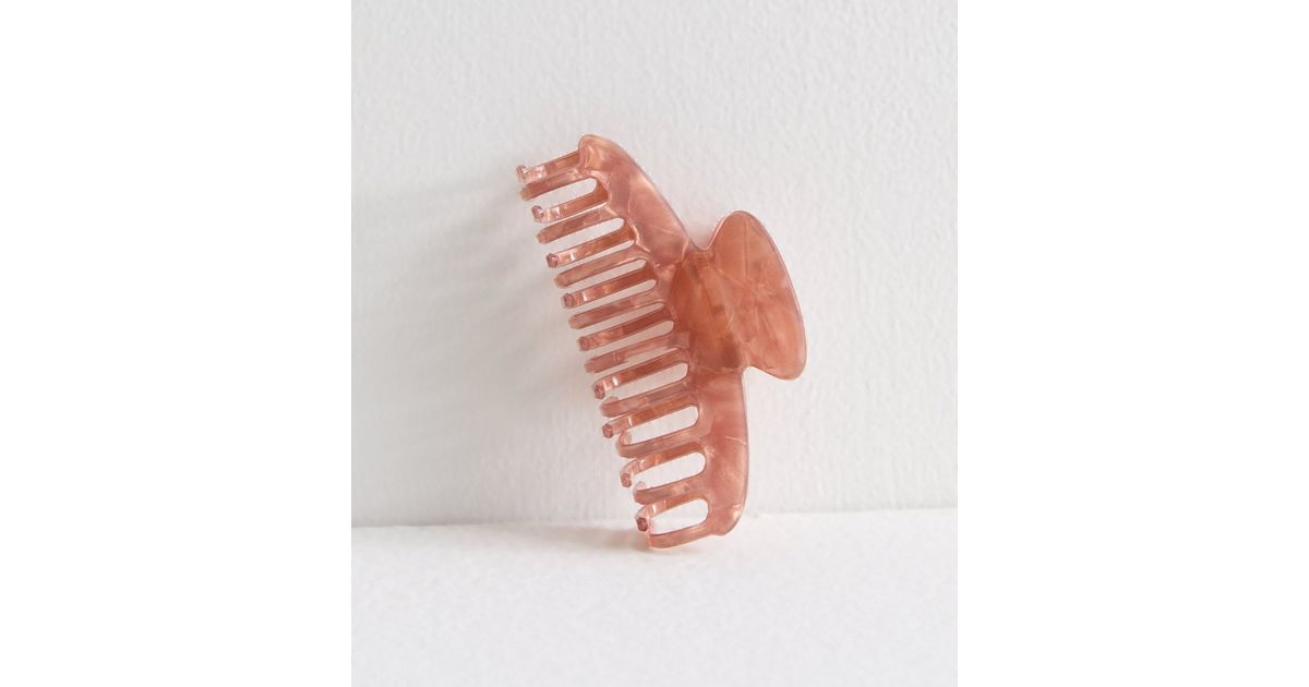 Pink Marbled Hair Claw Clip | New Look