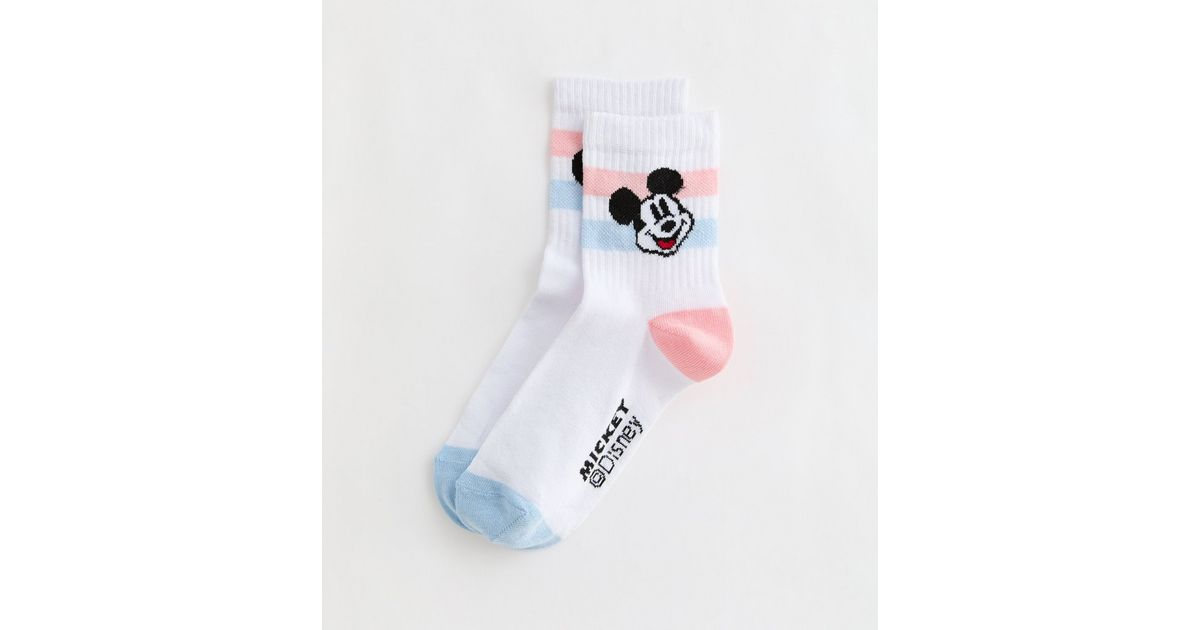 White Mickey Mouse Socks | New Look