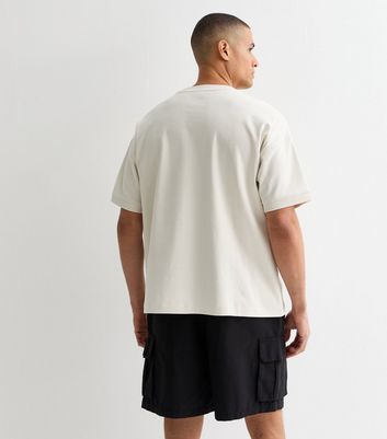 Black Drawstring Tech Relaxed Fit Cargo Shorts | New Look