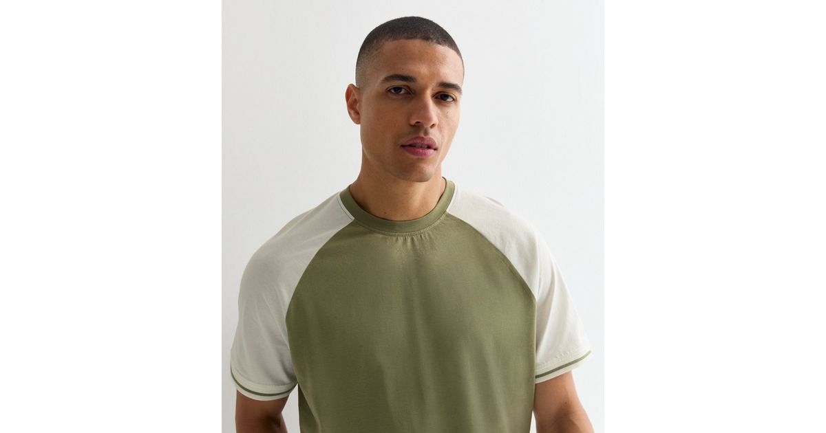 Green Cotton Raglan Oversized T-Shirt | New Look