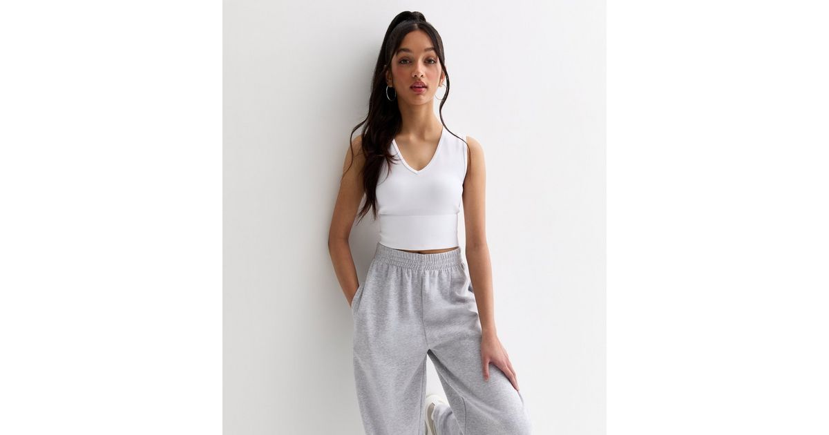 Girls White Ribbed Vest | New Look