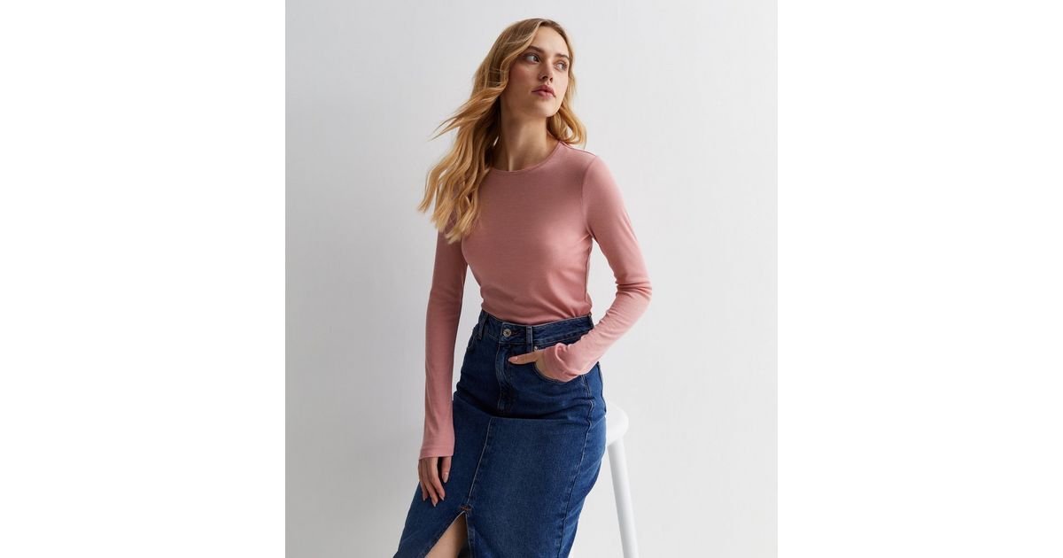 Pale Pink Sheer Long Sleeve Top | New Look