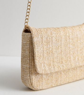 Stone Raffia Cross Body Bag | New Look