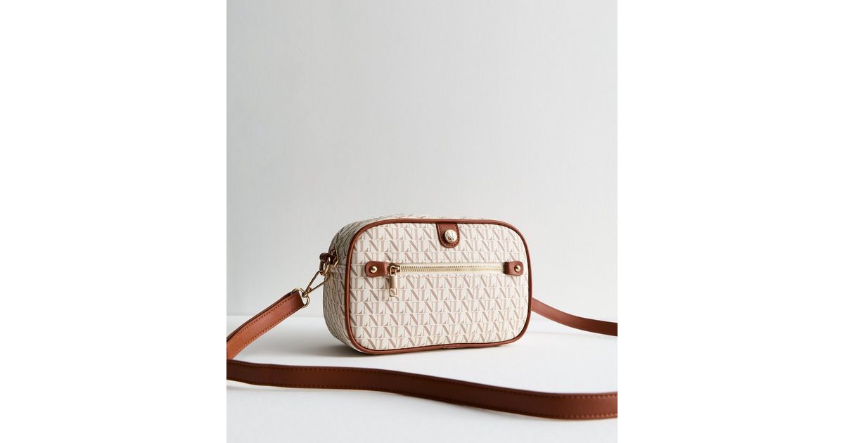 Off White Monogram Cross Body Bag | New Look
