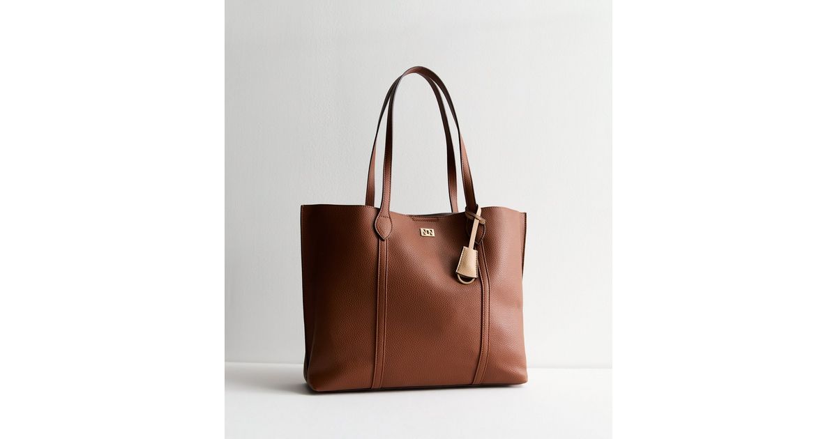 Tan Leather-Look Tote Bag | New Look