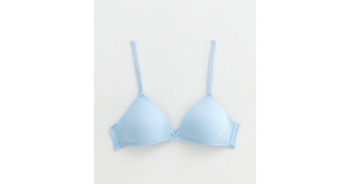 Girls Blue Non Wired Triangle Bra | New Look