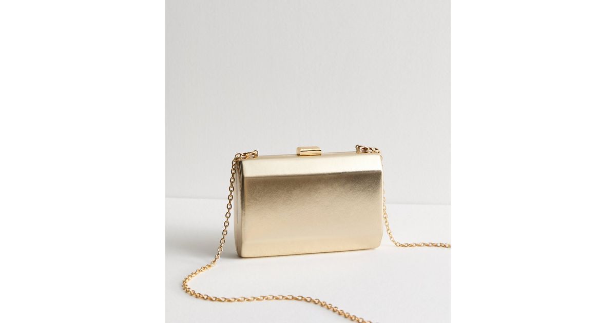 Gold Boxy Clutch Bag | New Look