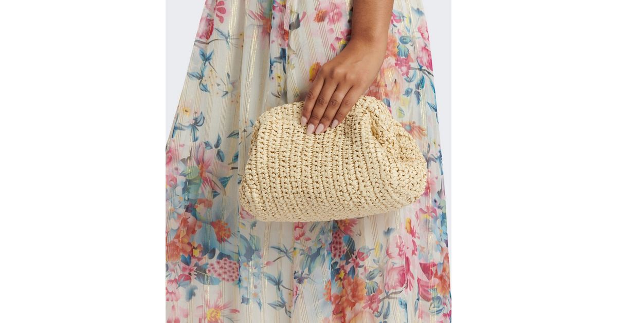 South Beach Cream Straw Clutch Bag | New Look