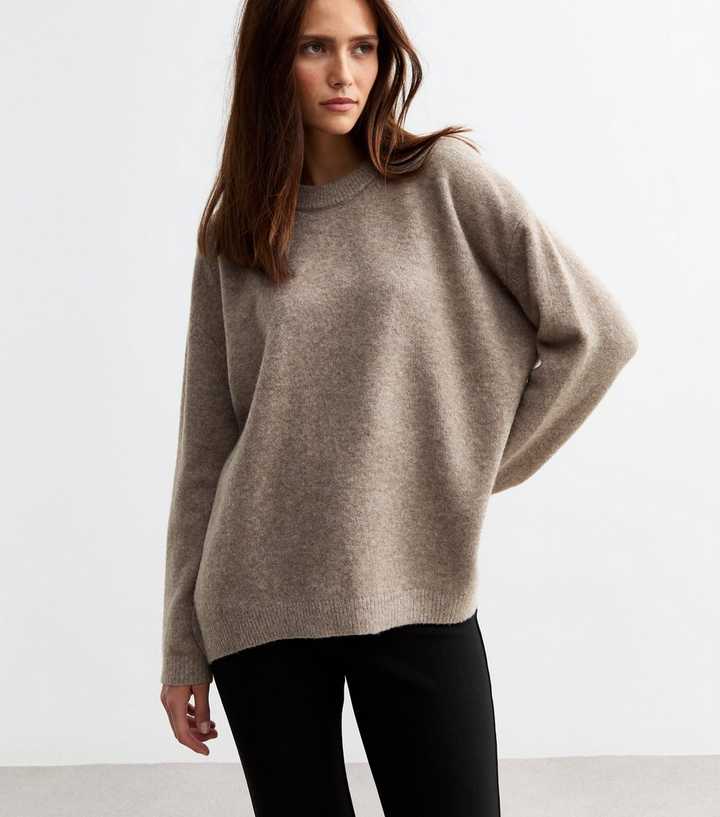 Mink Oversized Knitted Jumper | New Look