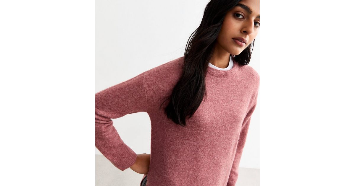 Pink Side Slit Jumper | New Look