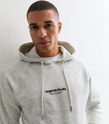 Jack & Jones White Original Studios Logo Hoodie | New Look