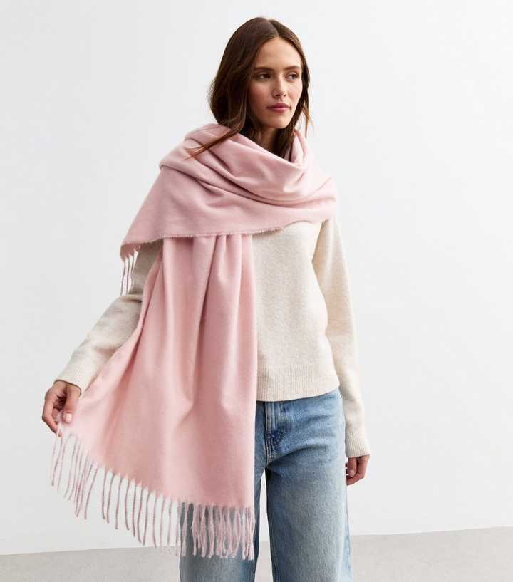 Pink Fringed Scarf | New Look
