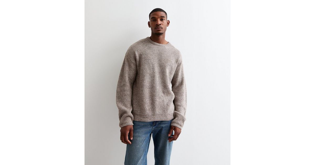 Light Brown Ribbed Knit Jumper | New Look