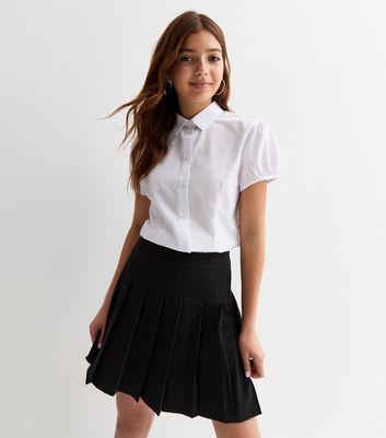 Girls White Puff Sleeve School Shirt | New Look