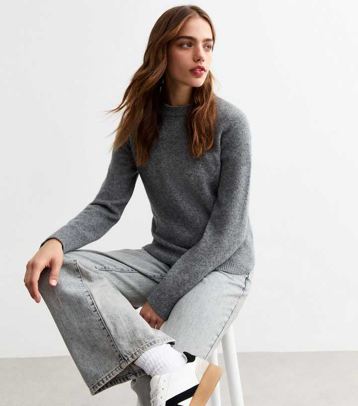 Grey Soft Knit Crew Neck Jumper | New Look