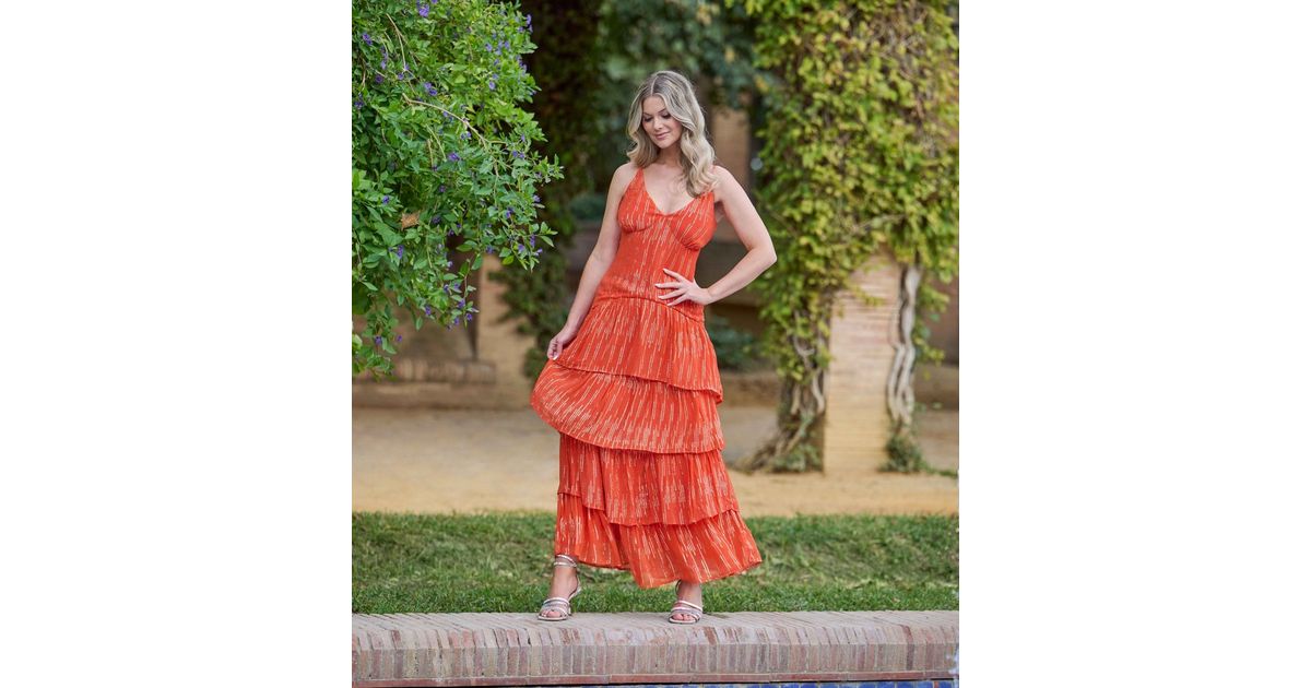 Finding Friday Orange Tiered Maxi Dress | New Look