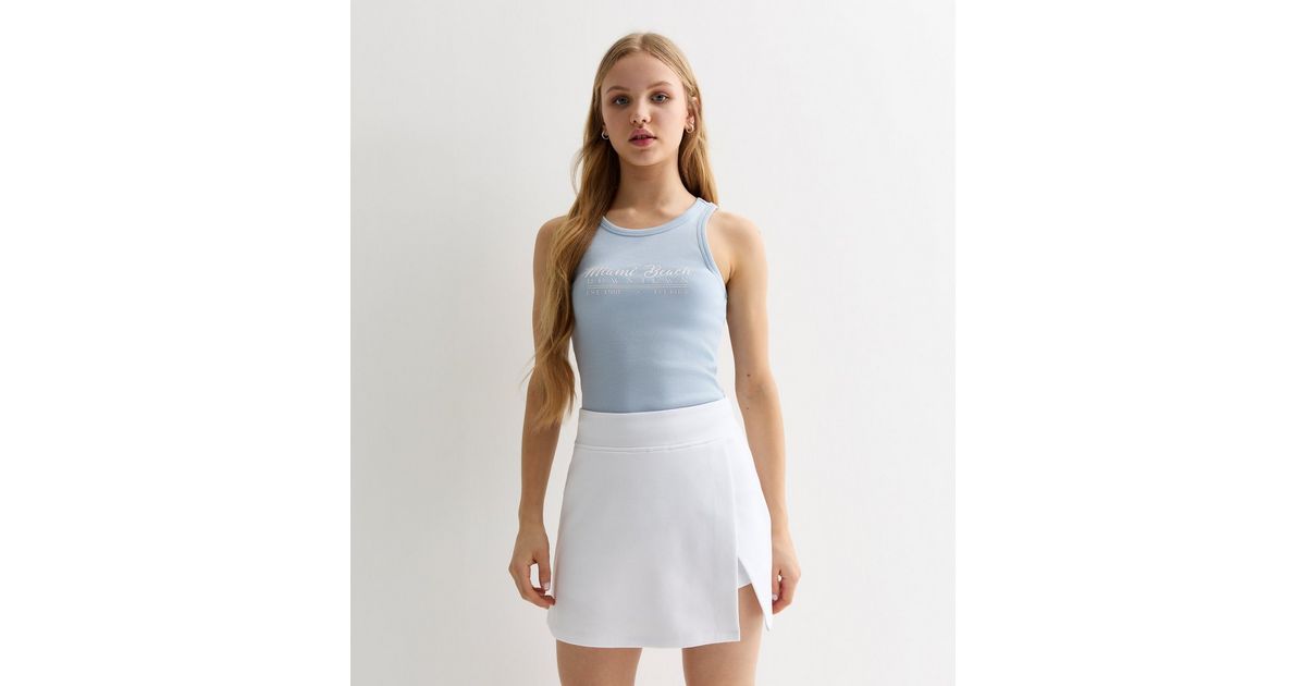 Girls White Jersey Skort | New Look
