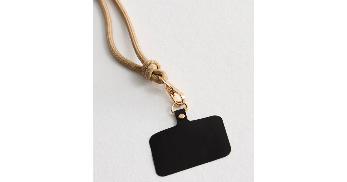 Mink Adjustable Crossbody Rope Phone Strap | New Look