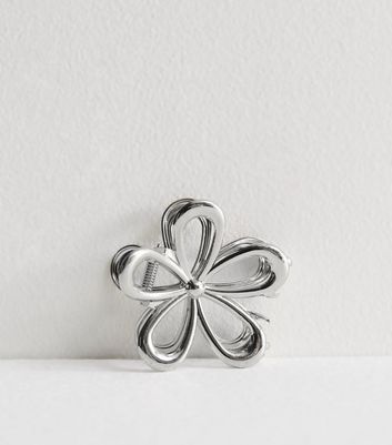 Silver flower hair accessories store