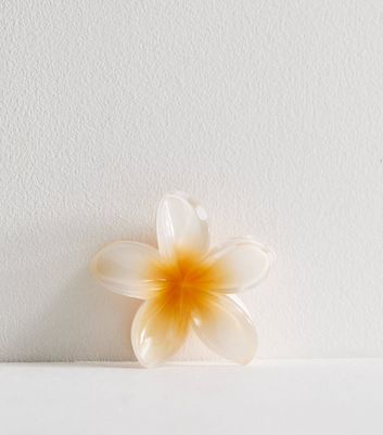White flower hair clip store