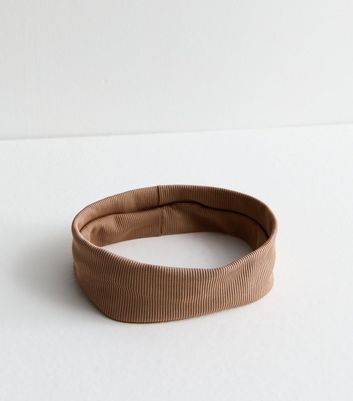 Rust Ribbed Stretch Headband | New Look