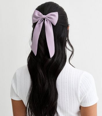 Lilac Bow Hair Slide | New Look