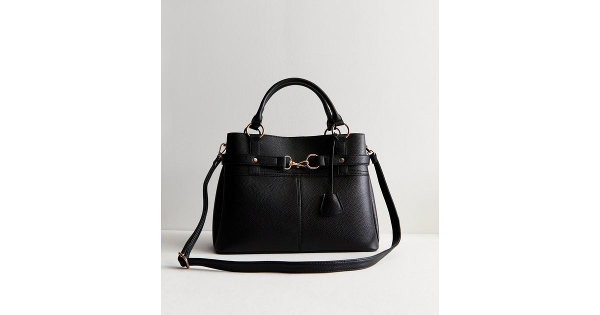 Black Triple-Compartment Cross-Body Bag | New Look
