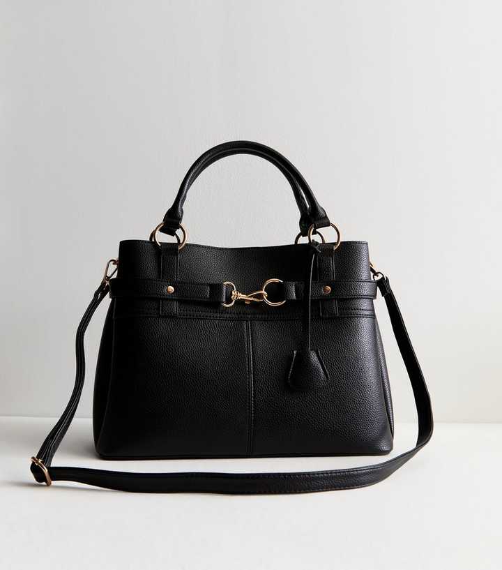 Black Triple-Compartment Cross-Body Bag | New Look