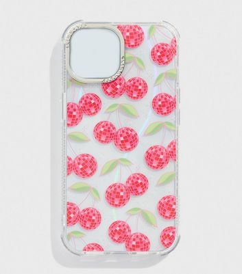 Skinnydip Pink Disco Cherries iPhone Shock Case | New Look
