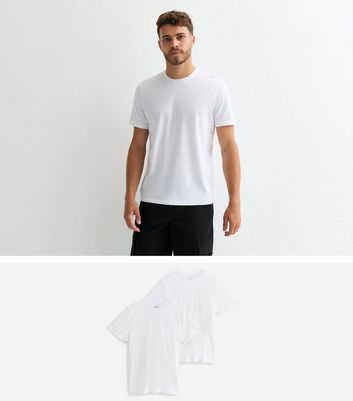 2 Pack White Regular Cotton T-Shirts | New Look