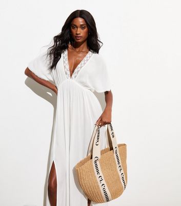 White v neck dress store
